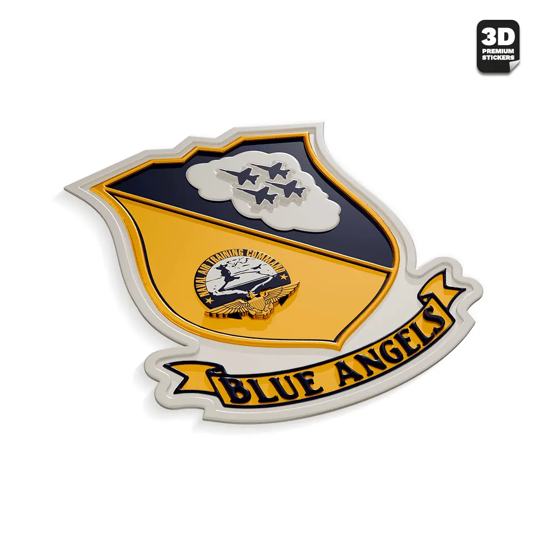 BLUE ANGELS 3D Premium Sticker | Stickmadly