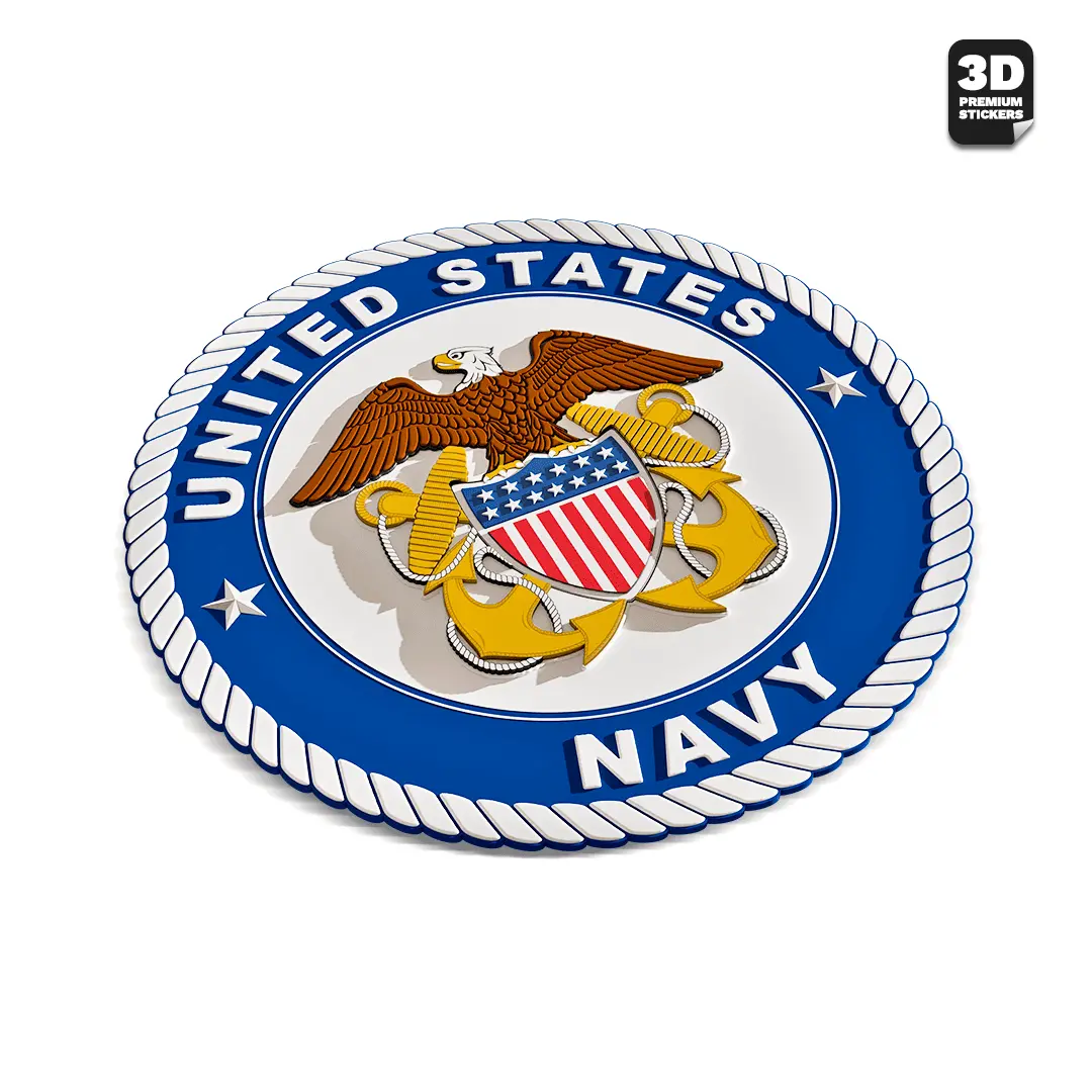 OFFICERS CREST EMBLEM 3D Premium Sticker | Stickmadly